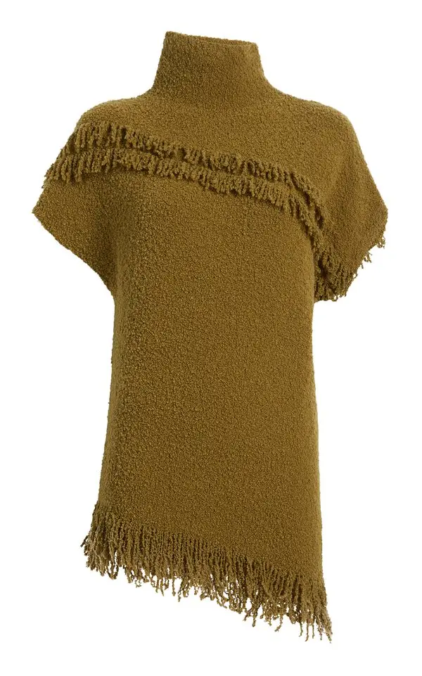 Proenza Schouler Frida Merino Wool Boucle Top - Bronze