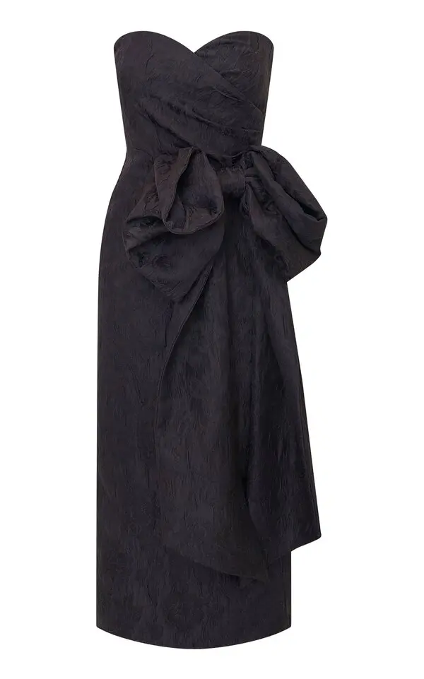LoveShackFancy Dovato Wool-silk Blend Jacquard Maxi Dress