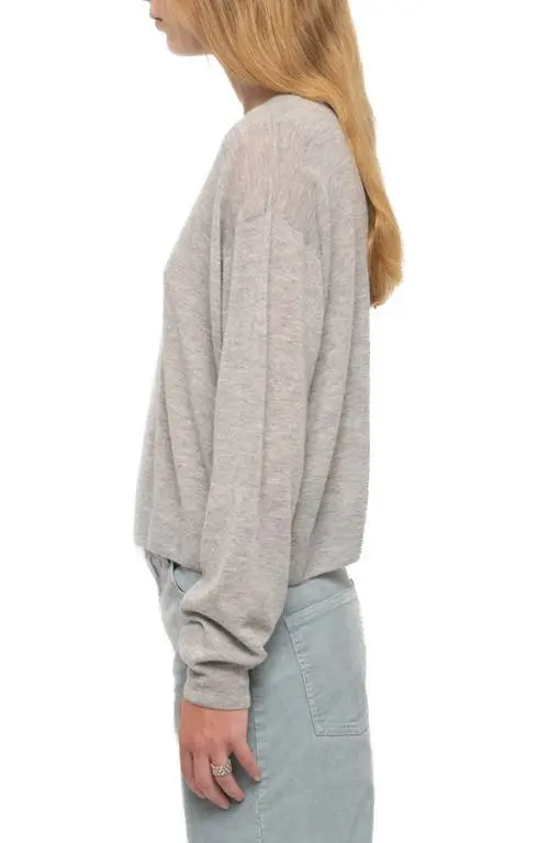 Zadig&Voltaire Swapy Cashmere Crewneck Sweater With Sequined Logo - Gris Chine