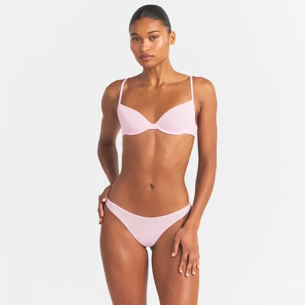 SKIMS Unlined Demi Bra | Pink | | Everyday Cotton