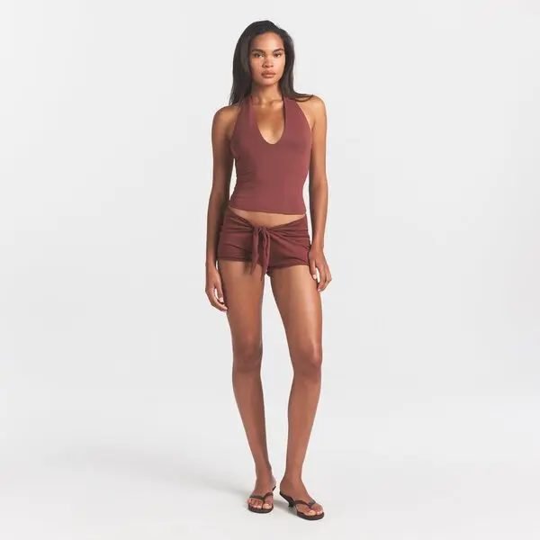 SKIMS Deep Plunge Halter Top