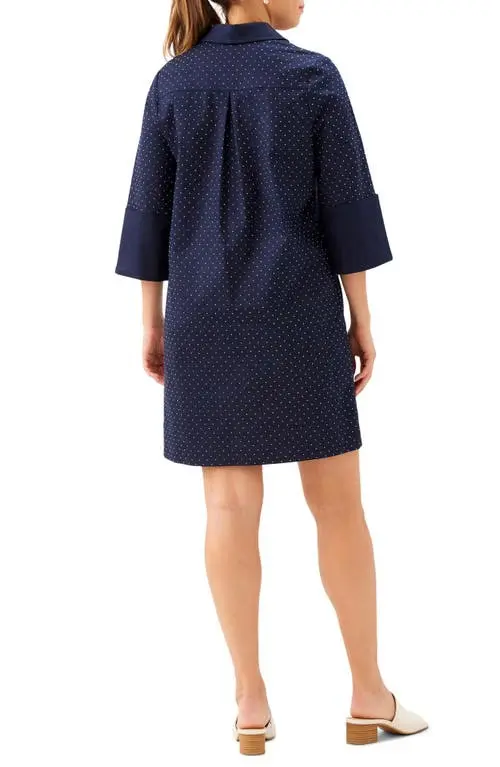 Karen Kane Embellished Stretch Cotton Shift Dress