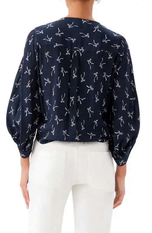 Karen Kane Bow Detail V-neck Top