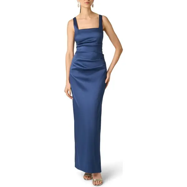 Aidan Mattox Stretch Mikado Column Gown