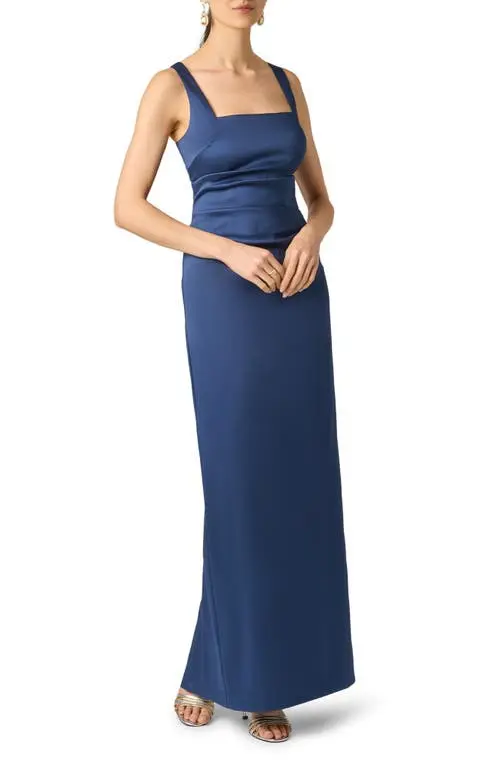 Aidan Mattox Stretch Mikado Column Gown
