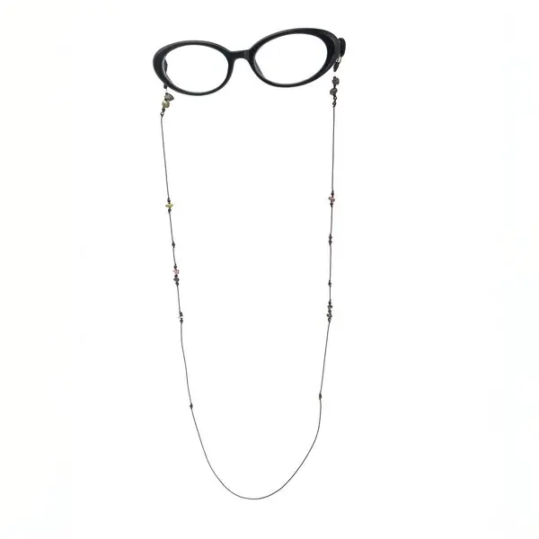 AMONTA Brown / Silver Tourmaline & Black Spinel Eyewear Holder