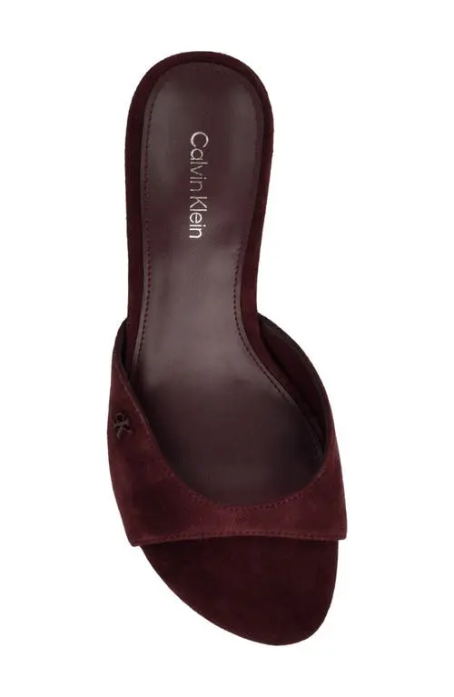 Calvin Klein Vixie Slide Sandal - Dark Red