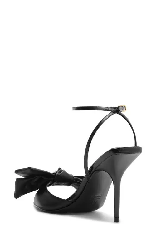 Schutz Elodie Bow Ankle Strap Stiletto Sandal