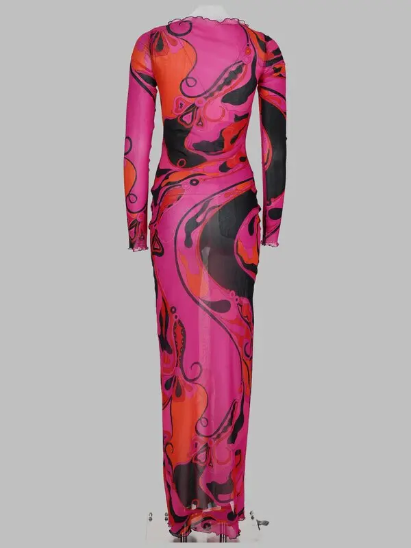 Emilio Pucci Orchid Tulle Maxi Dress
