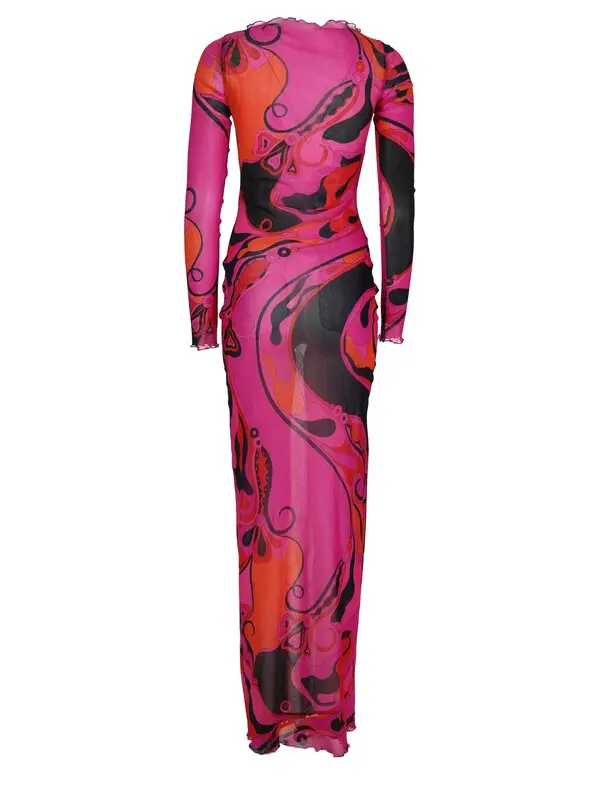 Emilio Pucci Orchid Tulle Maxi Dress