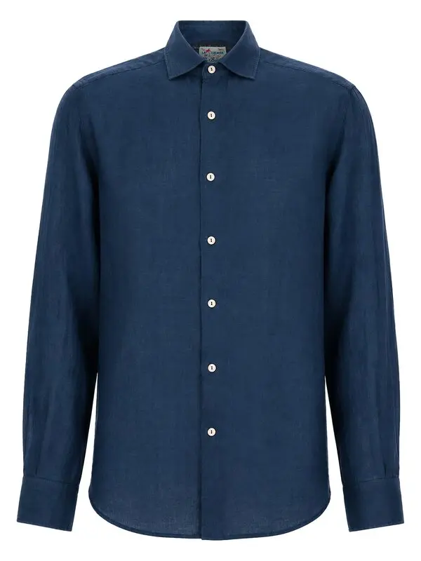 MC2 SAINT BARTH Camicia "pamplona" In Lino - Blue