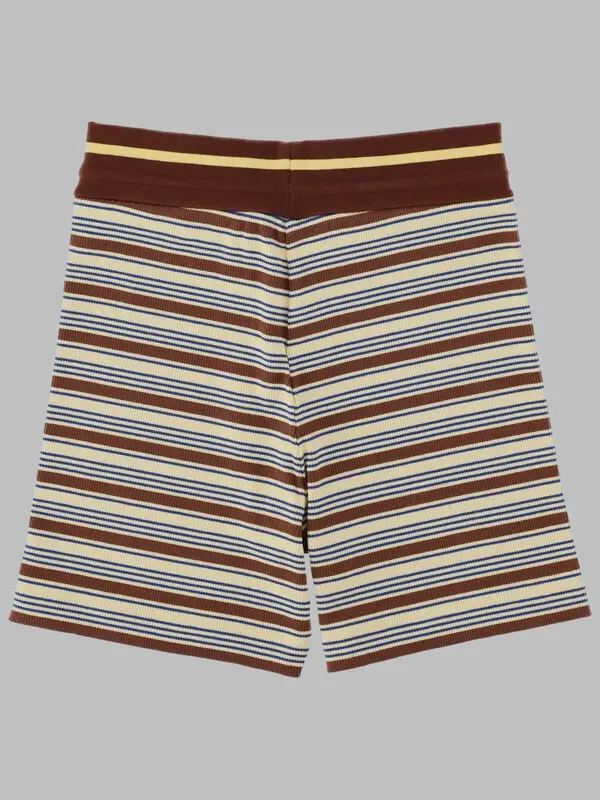 Fendi Shorts In Maglia Di Cotone A Righe