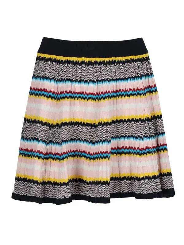 Casablanca Chevron Knit Mini Skirt - Multicolour