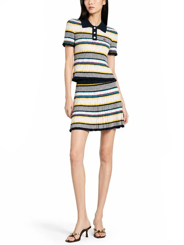 Casablanca Minigonna In Maglia Chevron
