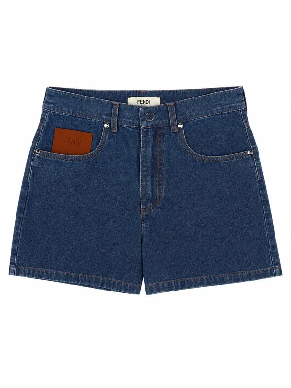 Fendi Shorts In Denim - Blue