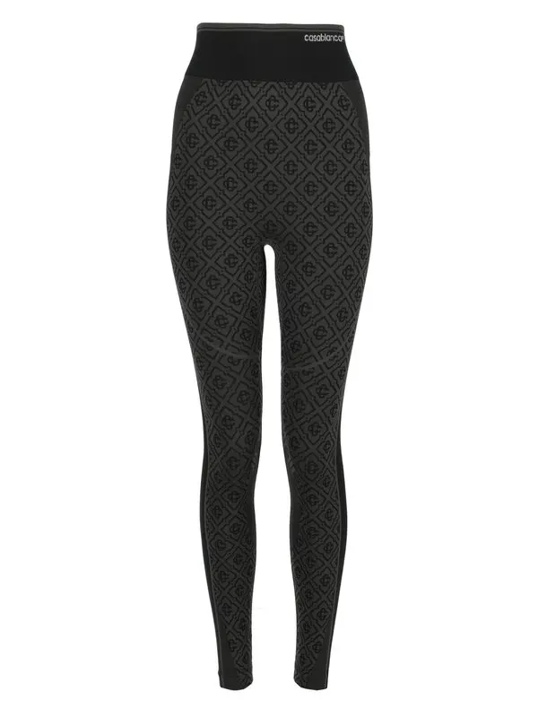 Casablanca Leggings Monogram Senza Cuciture - Charcoal