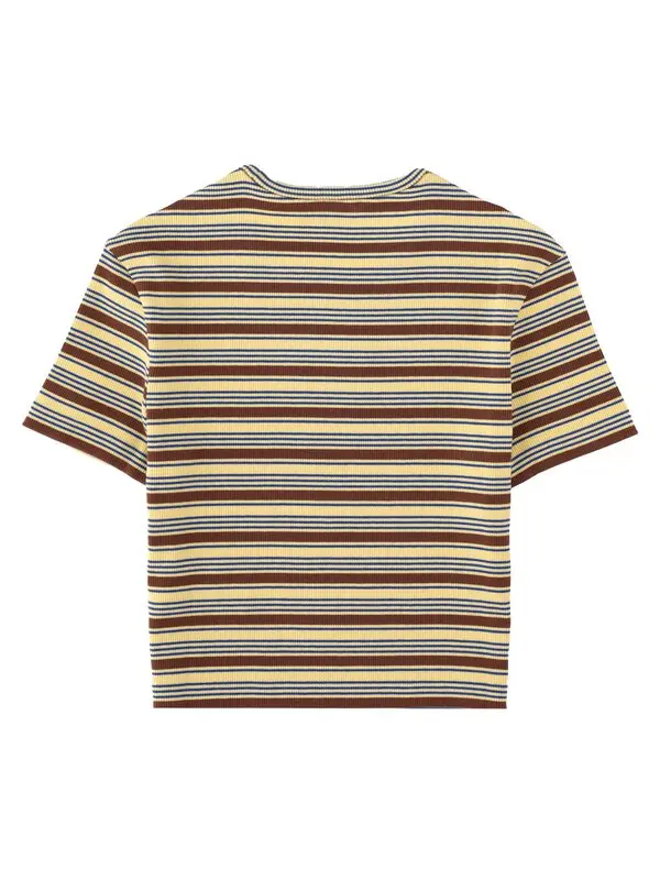 Fendi Maglia In Cotone A Righe Multicolor