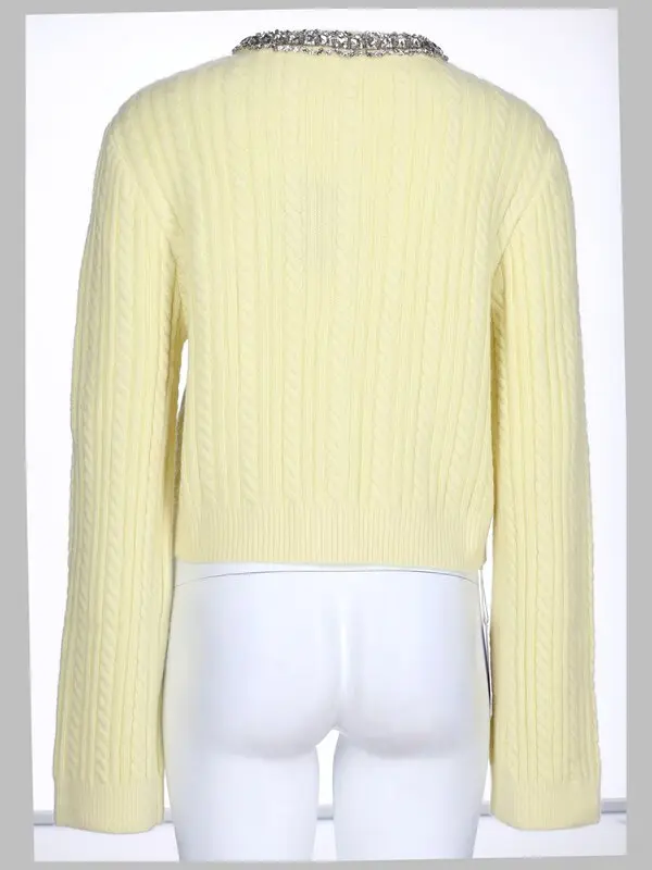 SELF-PORTRAIT Cardigan With Pearl And Rhinestone Embellishments