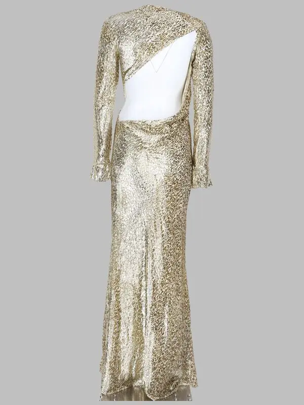 SELF-PORTRAIT Metallic Maxi Dress