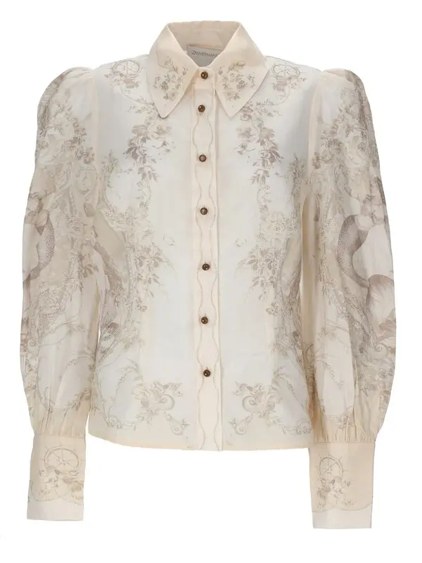 Zimmermann Printed Blouse - Beige