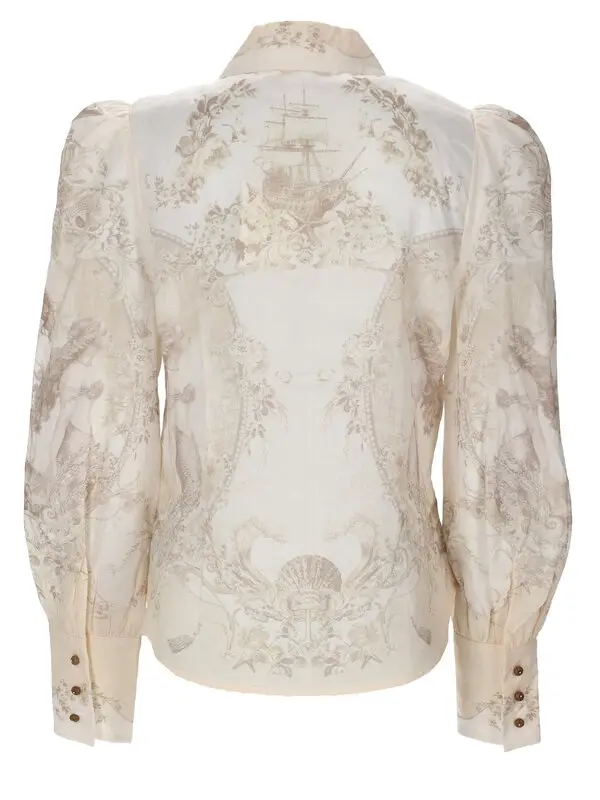 Zimmermann Printed Blouse - Beige