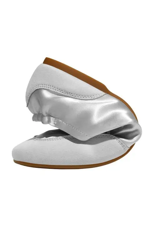 Vivaia Cristina Square-toe Satin Lace-up Ballerina Sneakers