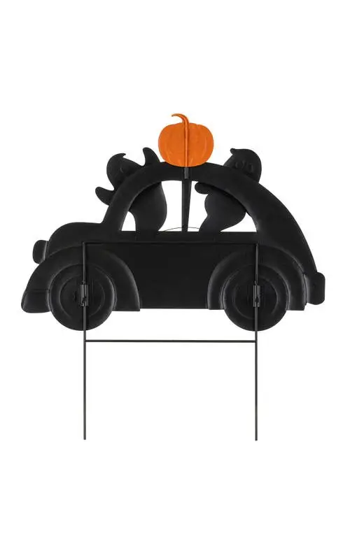 GLITZHOM 24"h Halloween Metal Ghost Car Yard Stake