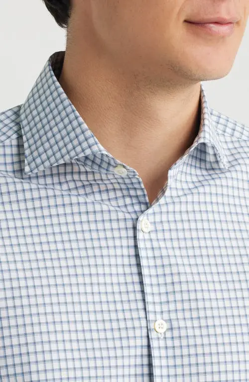 Canali Regular Fit Windowpane Cotton Button-up Shirt