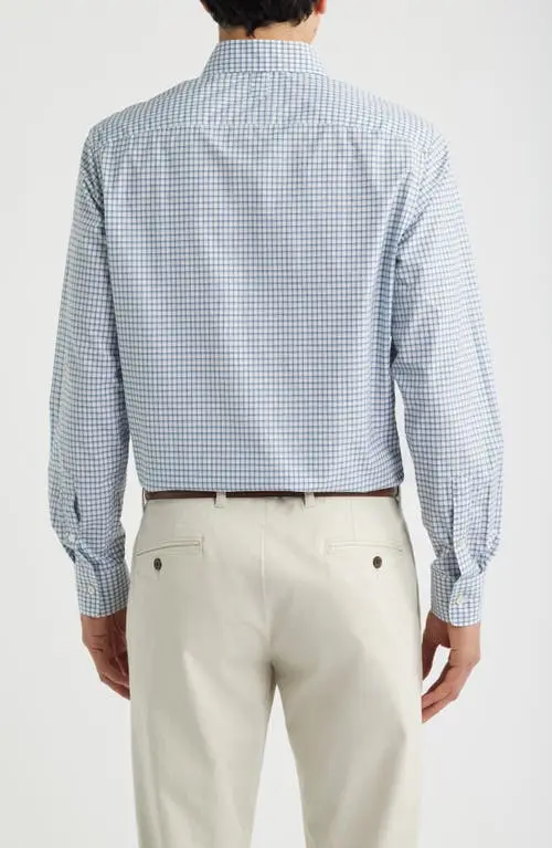 Canali Regular Fit Windowpane Cotton Button-up Shirt
