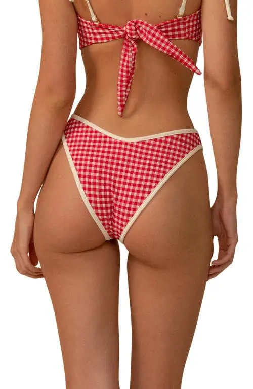 MONTCE Tori Micro Gingham Binded Swim Top