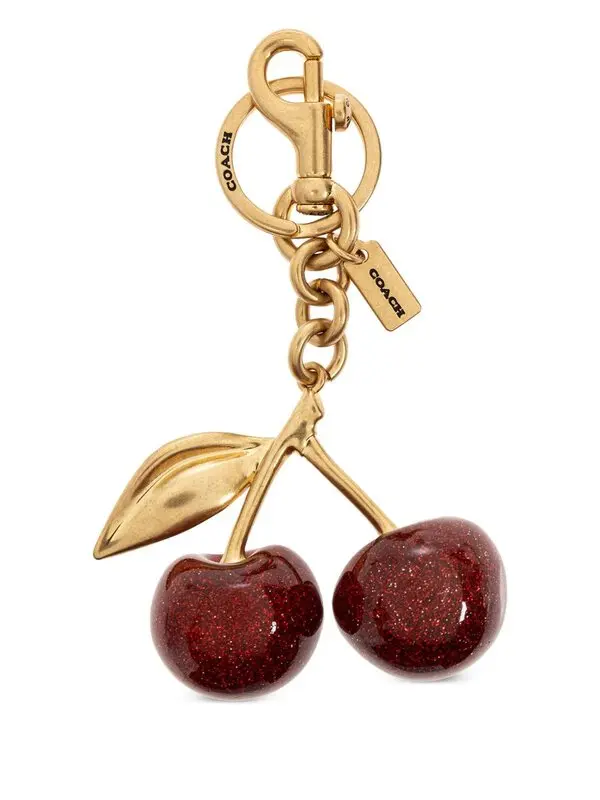 COACH Cherry Charm With Glitter Effect - Gold