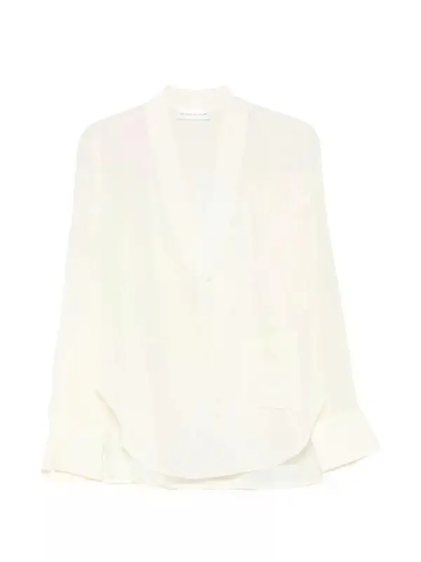 Victoria Beckham V-neck Patch Pocket Blouse