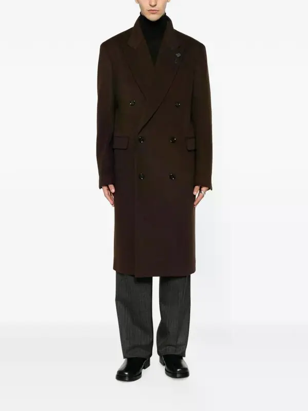 LARDINI Pin-lapel Double-breasted Coat