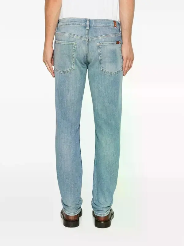 7 For All Mankind Faded Effect Jeans - Blue