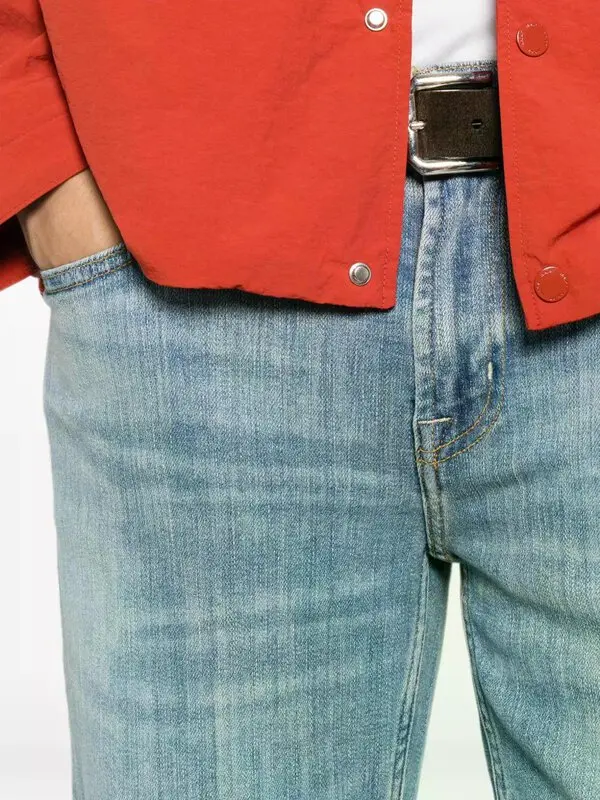 7 For All Mankind Faded Effect Jeans - Blue