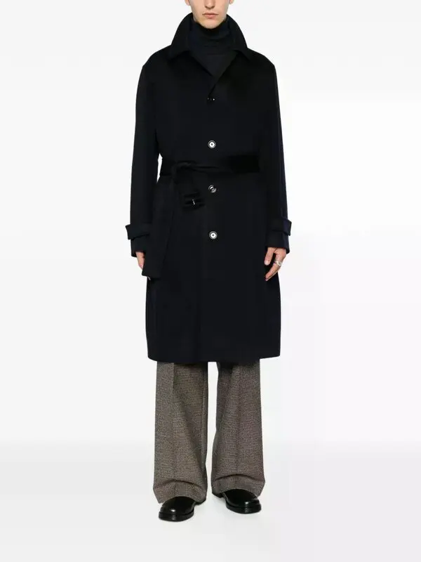 LARDINI Belted Button-up Coat