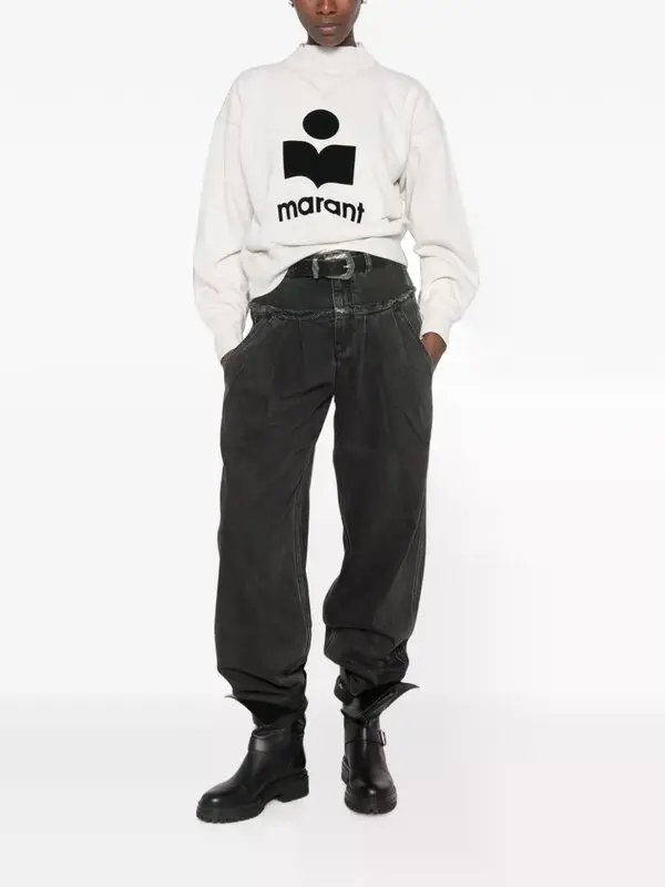 MARANT ETOILE Moby Logo-print Sweatshirt - Grey
