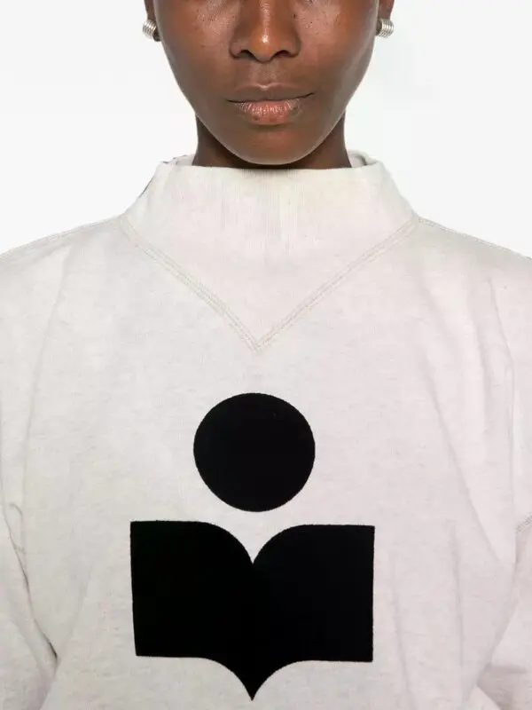 MARANT ETOILE Moby Logo-print Sweatshirt - Grey