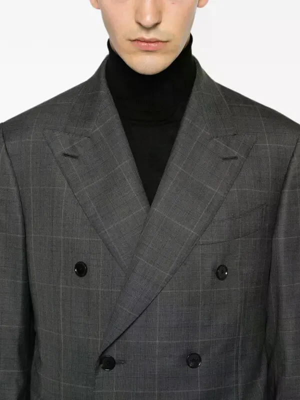 Caruso Check Double-breasted Suit