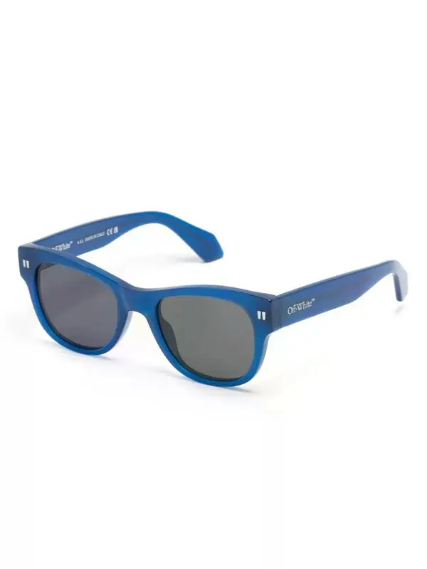 Off-White Moab Oval-frame Sunglasses - Blue