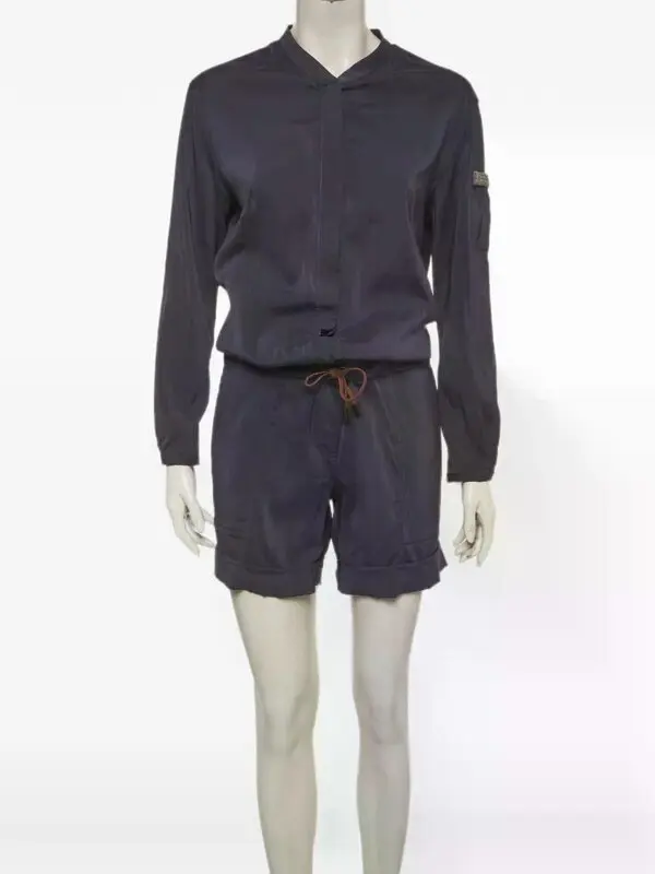 Brunello Cucinelli Monili Detail Long-sleeve Jumpsuit