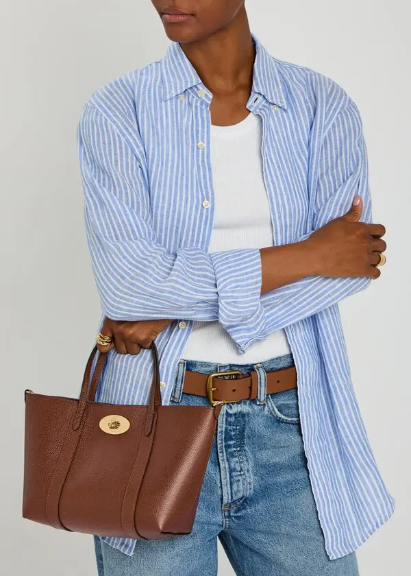 Mulberry Bayswater Mini Grained Leather Cross-body Bag - Brown