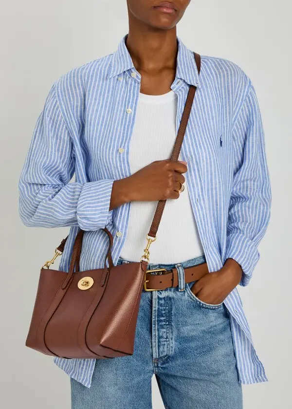 Mulberry Bayswater Mini Grained Leather Cross-body Bag - Brown