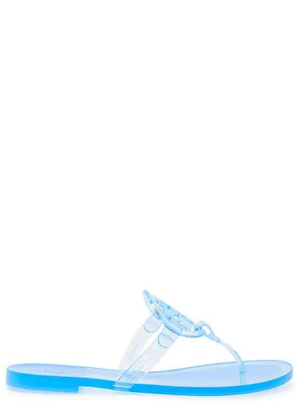 Tory Burch Miller Logo Jelly Thong Sandals - Blue
