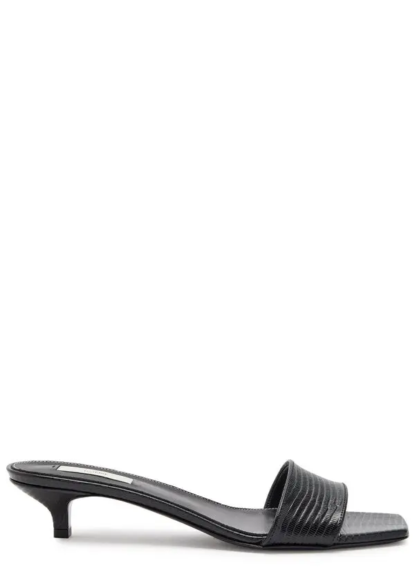 TOTEME Lizard-effect Leather Mules