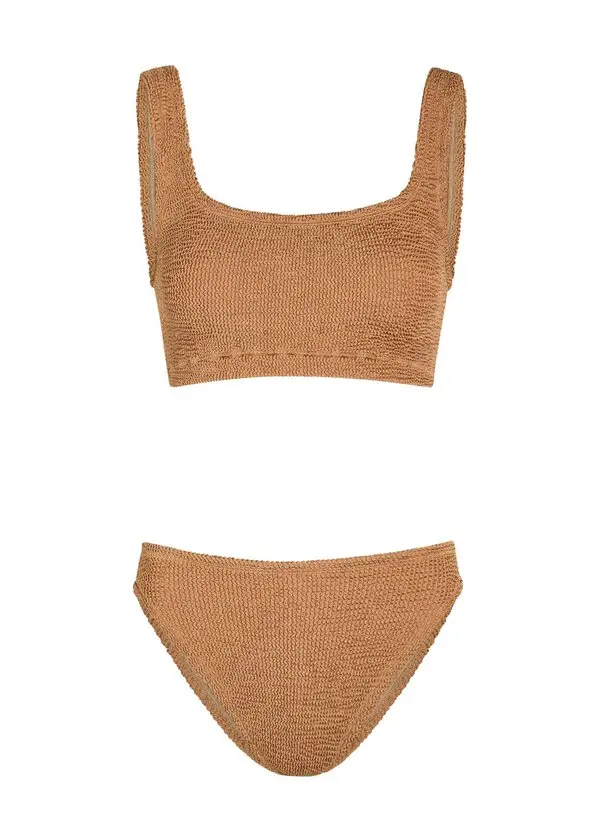 Hunza G Xandra Crinkle Bikini - Brown