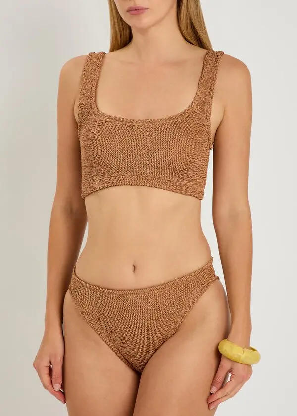 Hunza G Xandra Crinkle Bikini - Brown