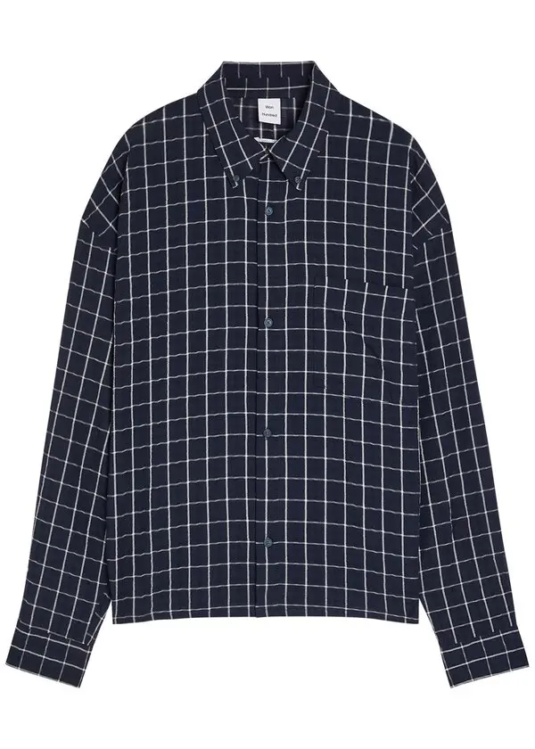 WON HUNDRED Maza Checked Cotton-blend Shirt