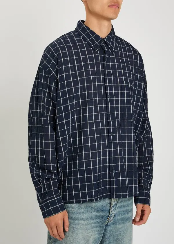 WON HUNDRED Maza Checked Cotton-blend Shirt