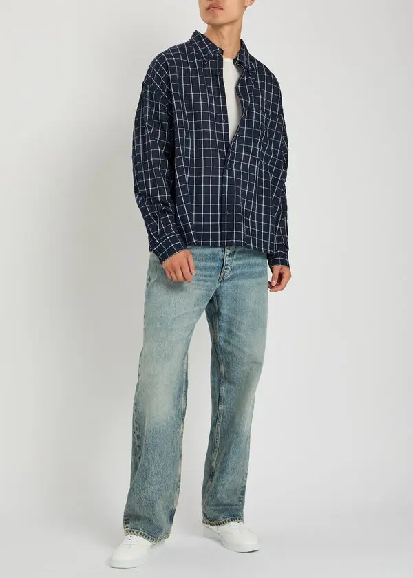 WON HUNDRED Maza Checked Cotton-blend Shirt